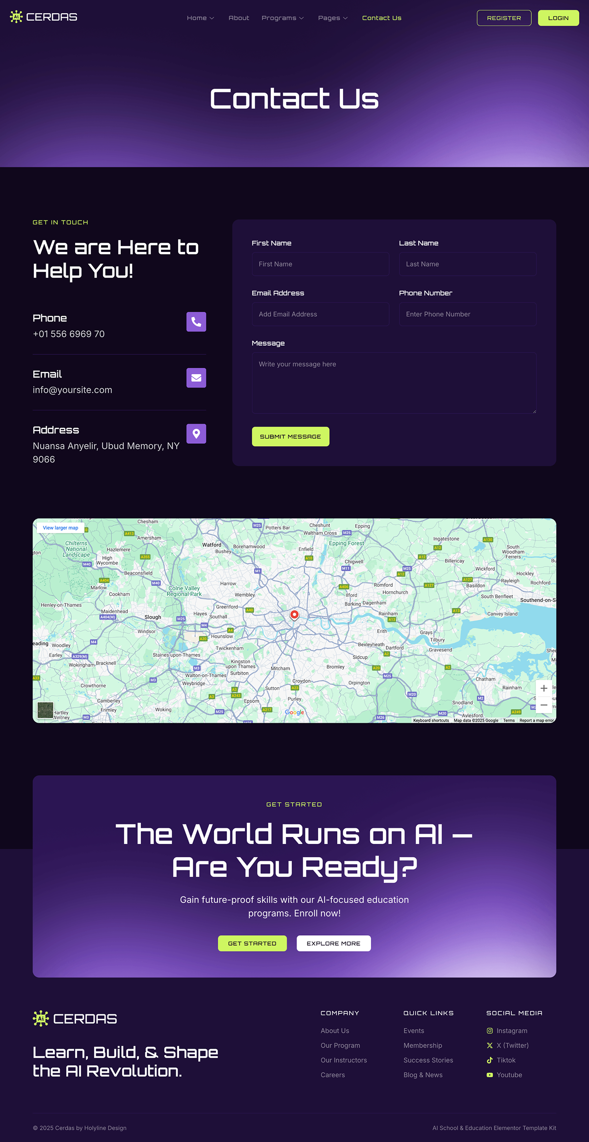 Cerdas - AI School & Education Elementor Template Kit by holylinedesign